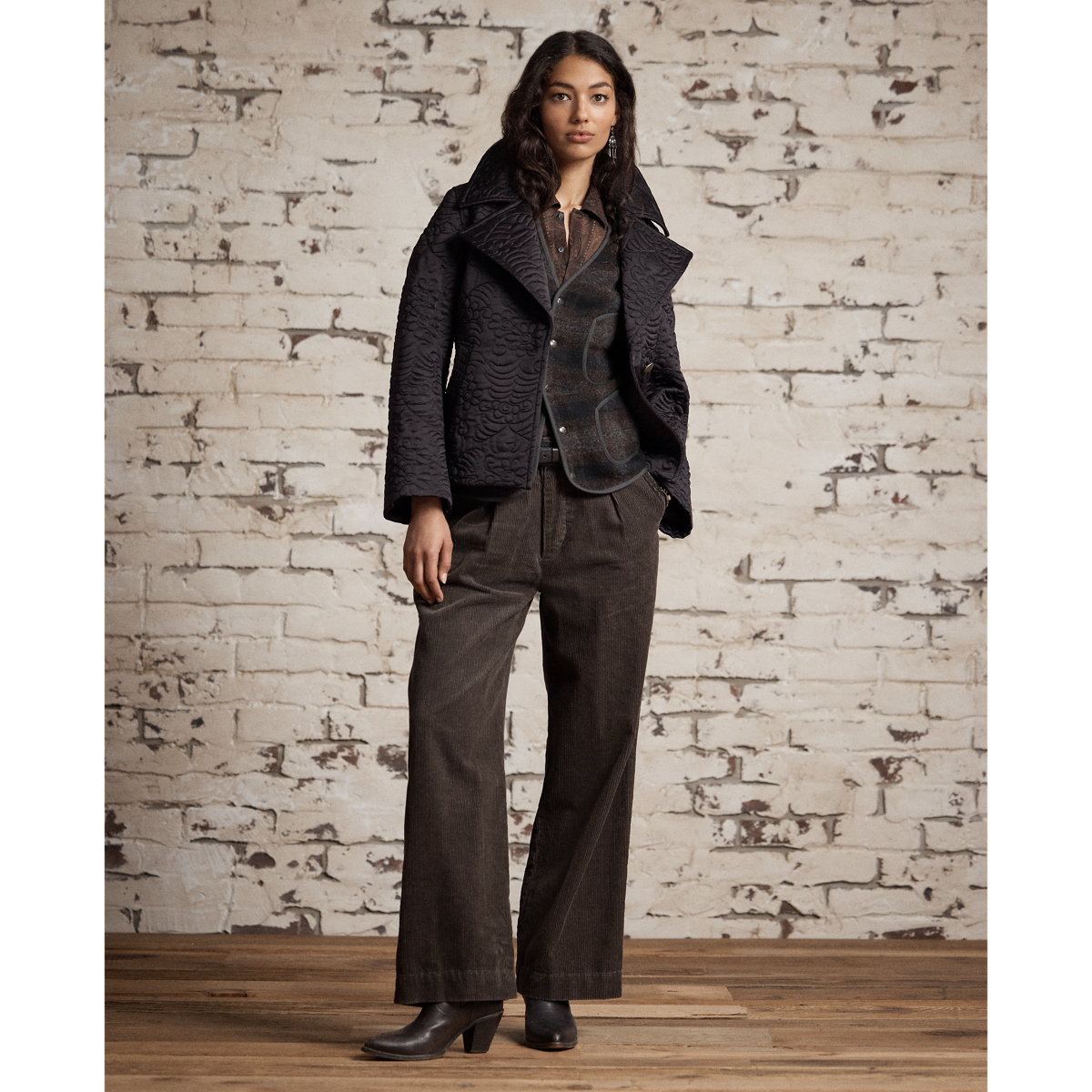 RALPH LAUREN quilted satin jacket